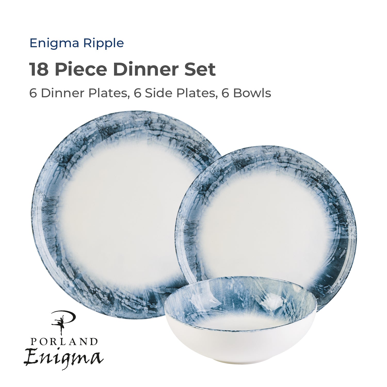 Enigma Wave 18 Piece Dinner Set