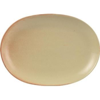 Rustico Flame Oval Plate 33cm x 23cm / 13 ¼'' x 9 ¼'' - Pack of 6