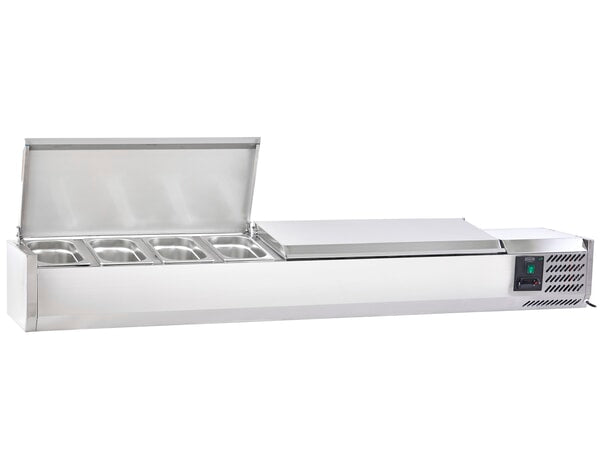Sterling Pro Cobus Topping Well, Stainless Steel Lid, 8 x GN 1/4
