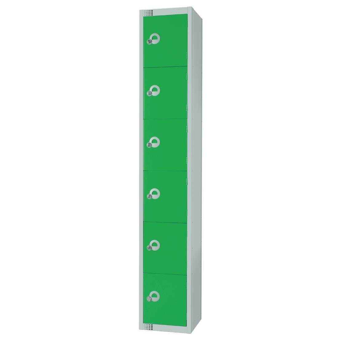 Elite Six Door Manual Combination Locker Locker Green